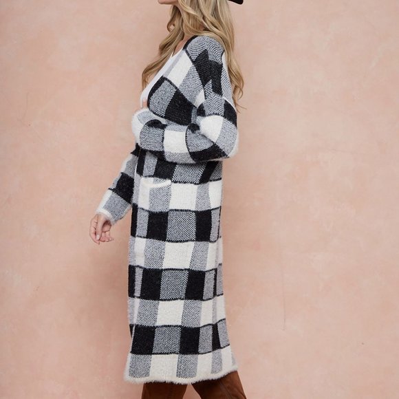 ON BLUE | Sweaters | On Blue Duster Cardigan Sweater Wrap Buffalo ...
